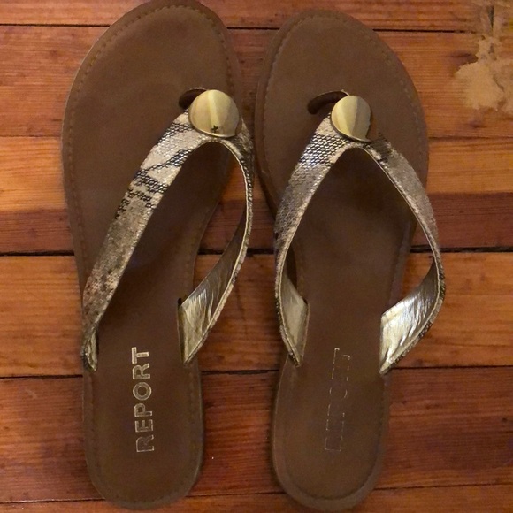 Report | Shoes | Gold Sandals | Poshmark